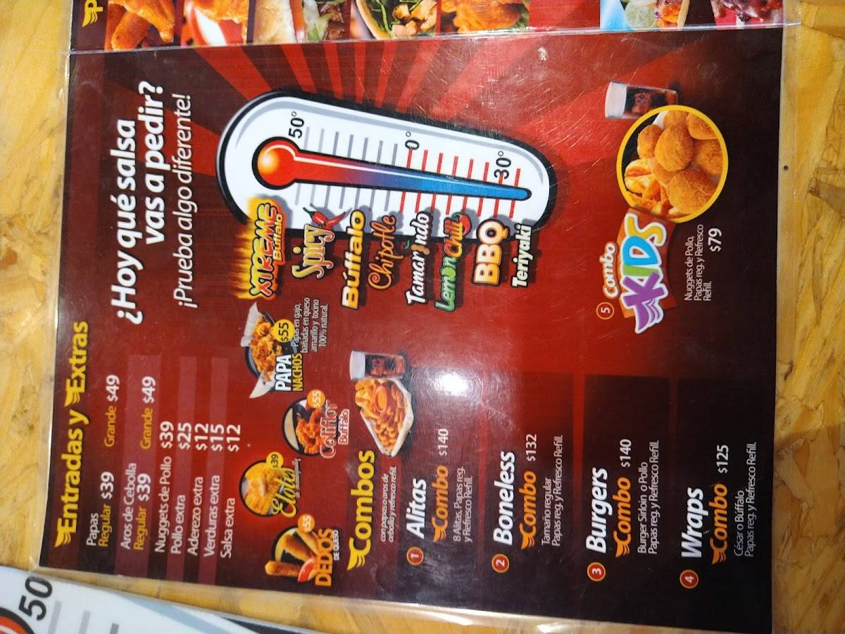 Carta del restaurante Buffalucas, Hidalgo del Parral