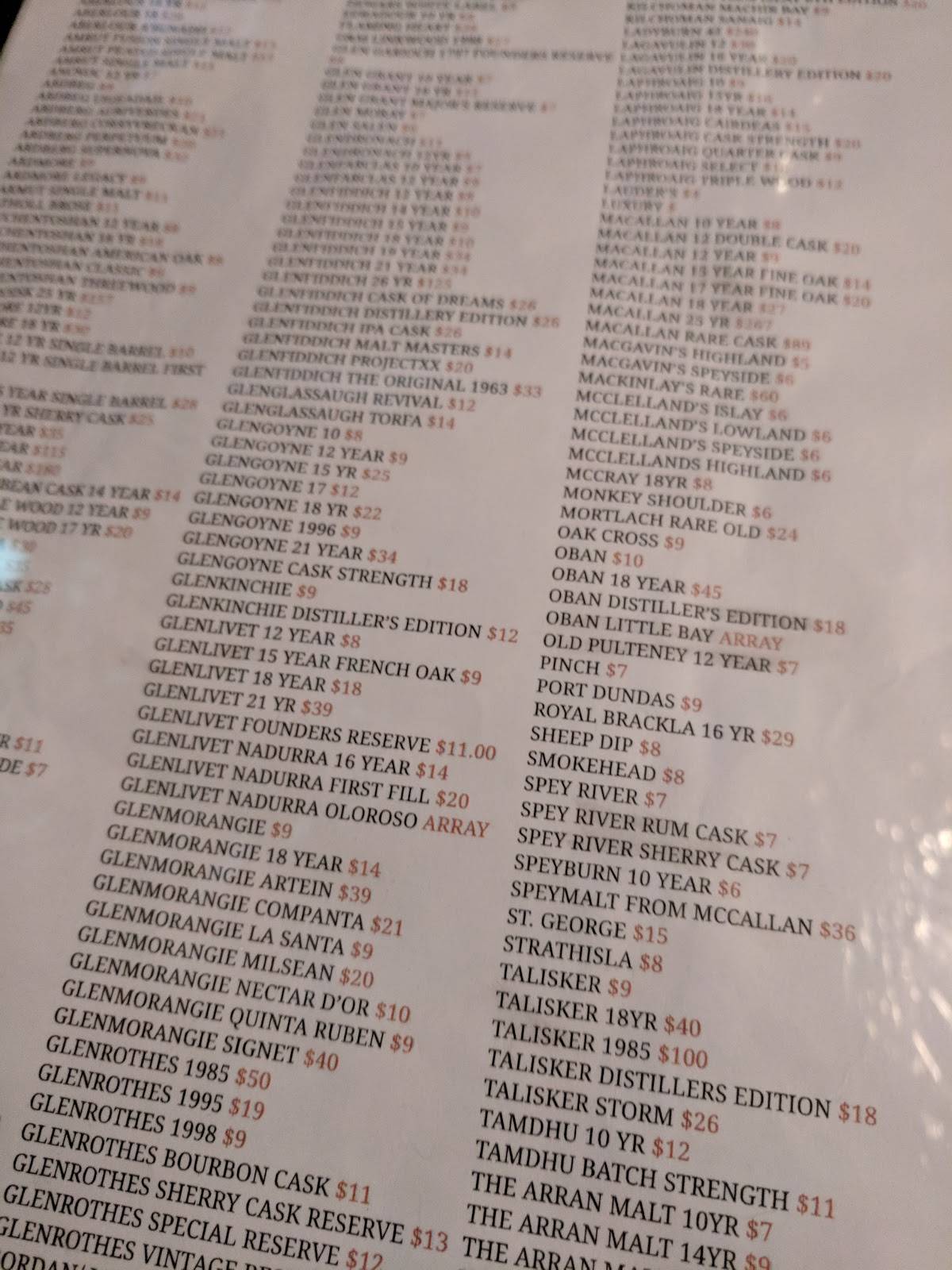 Menu at Butter Run Saloon pub & bar, Saint Clair Shores
