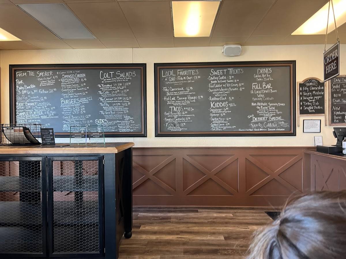 Menu at COLT Grill, BBQ & Spirits, Prescott Valley