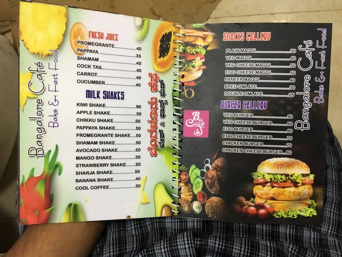 Menu at Bangalore Cafe, Bengaluru, XP55+HQF
