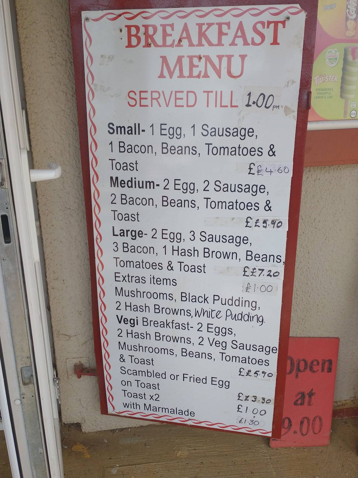 Menu at Heacham Holt Cafe, Heacham
