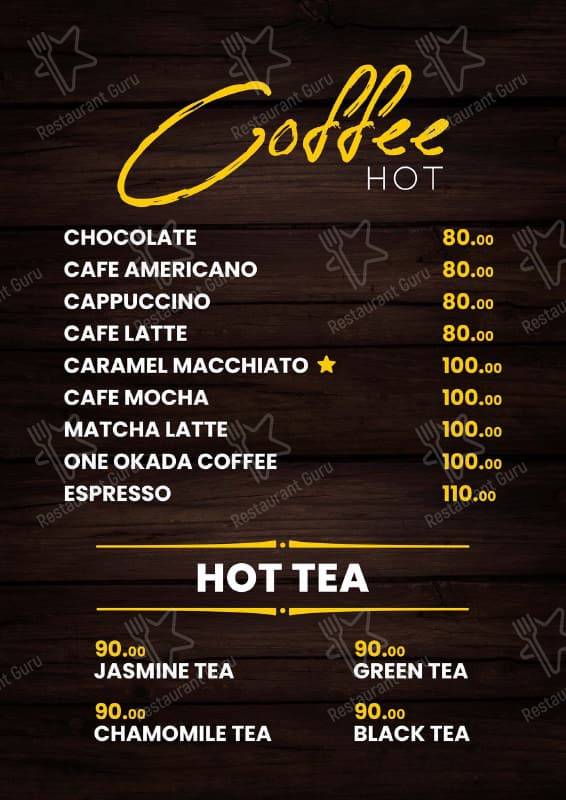 Menu at Mad Cafe, Quezon City