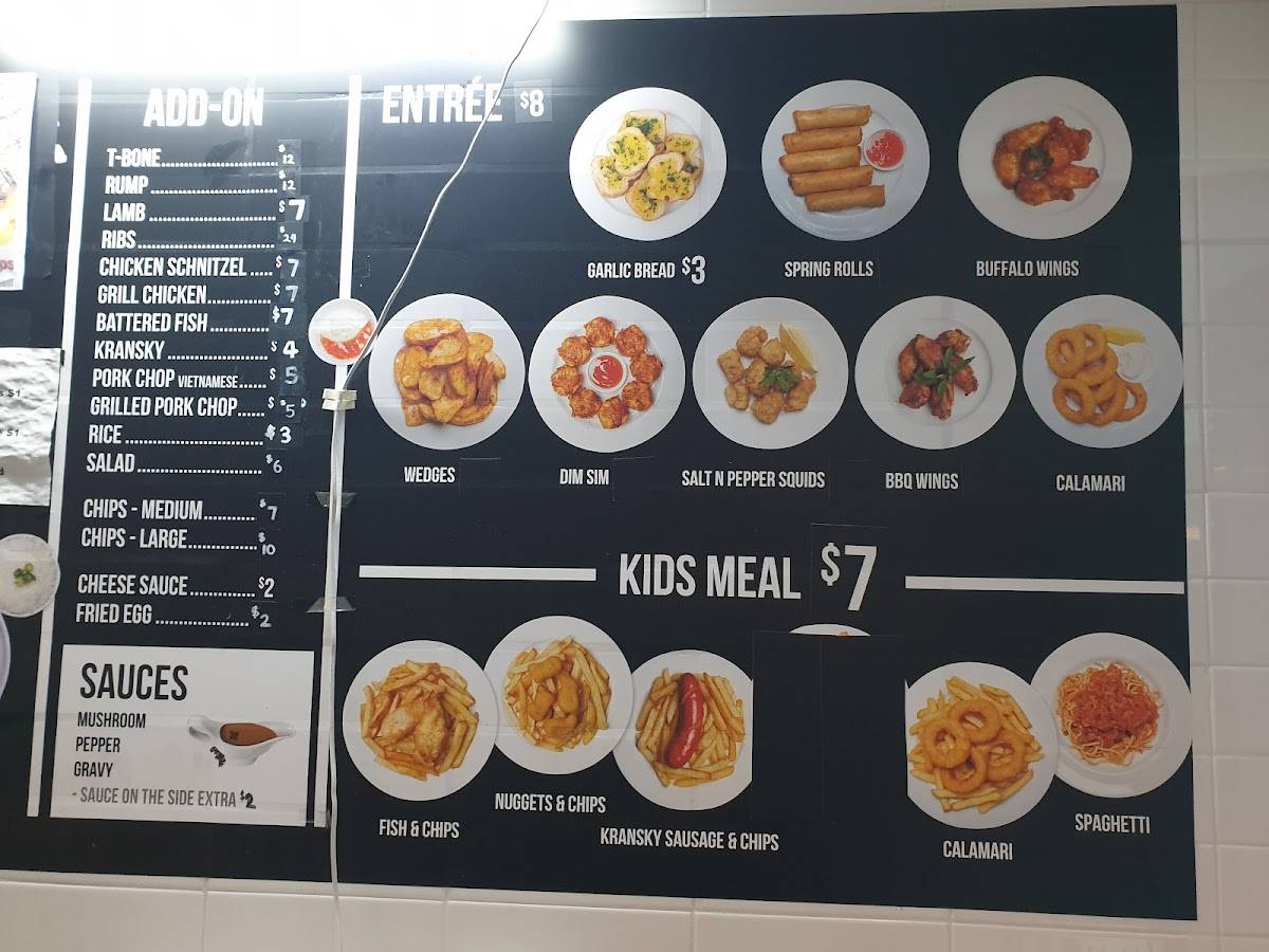 Menu at Mr B Eatery restaurant, Campbelltown