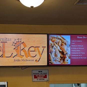 Menu at Carnitas El Rey restaurant, Oxnard, 124 E 5th St