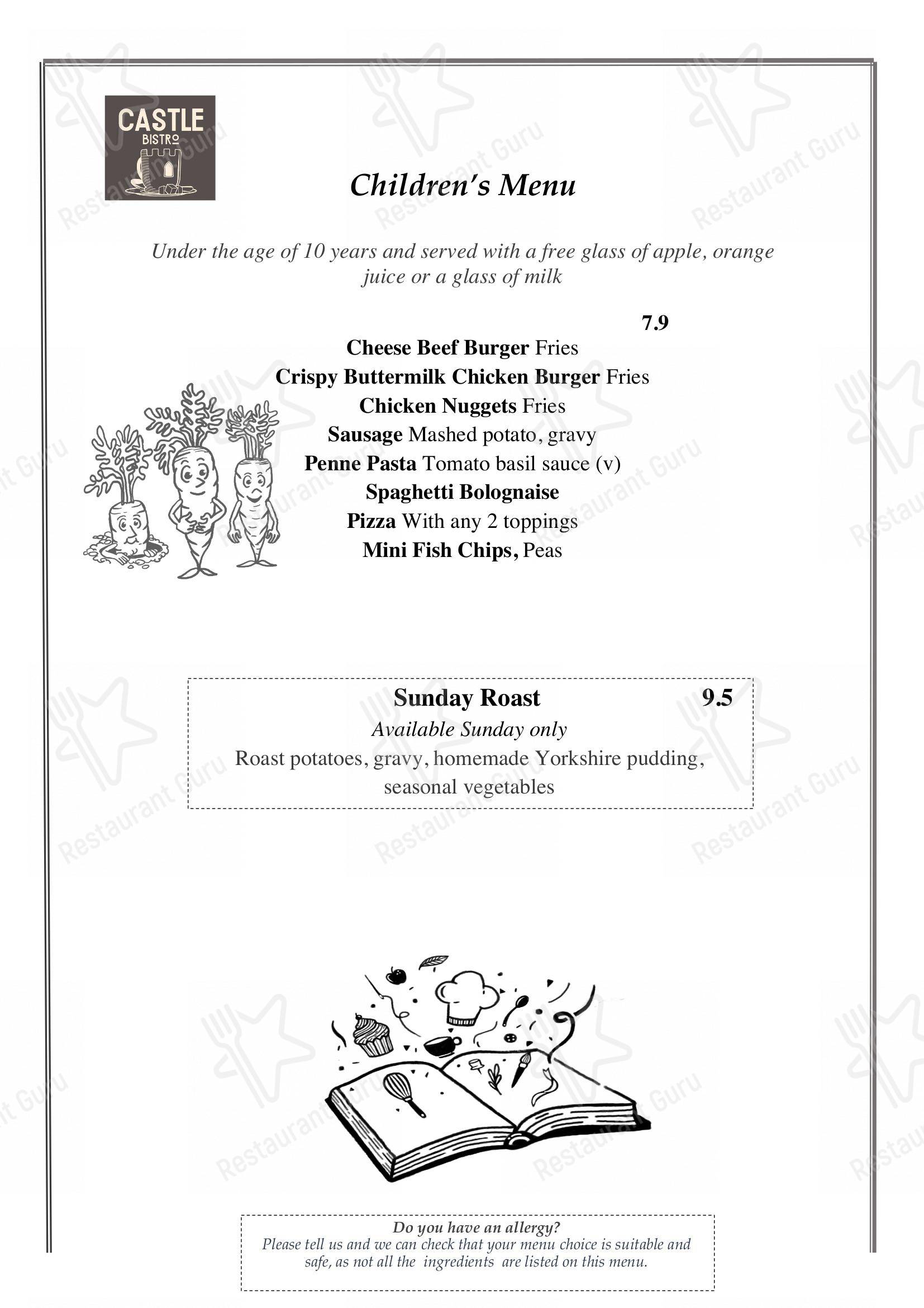 Menu at Castle Bistro, Tearoom & Wine Bar, Chirk