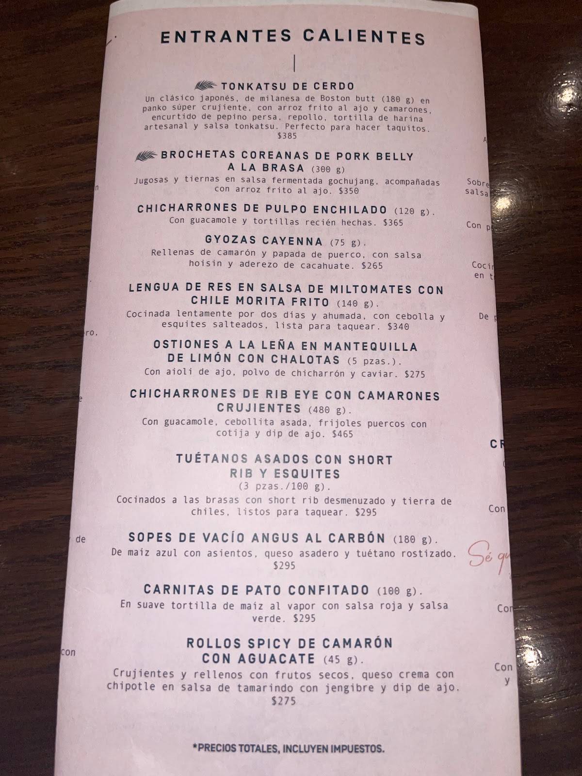 Carta del restaurante Cayenna Cocina del Mundo, Culiacán Rosales, José ...
