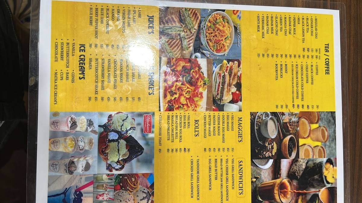 Menu at Chai Kaburlu Maisammaguda, Hyderabad