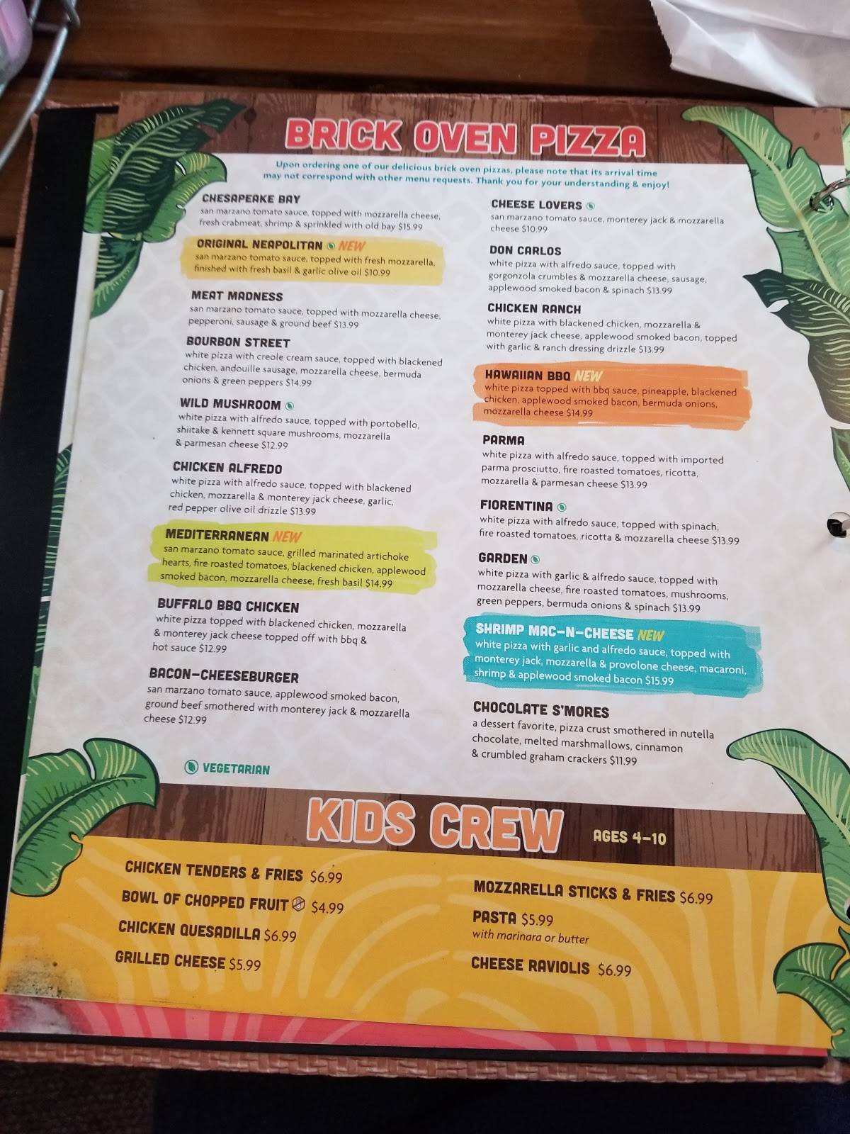 Menu at Chesapeake Inn Restaurant & Marina, Chesapeake City