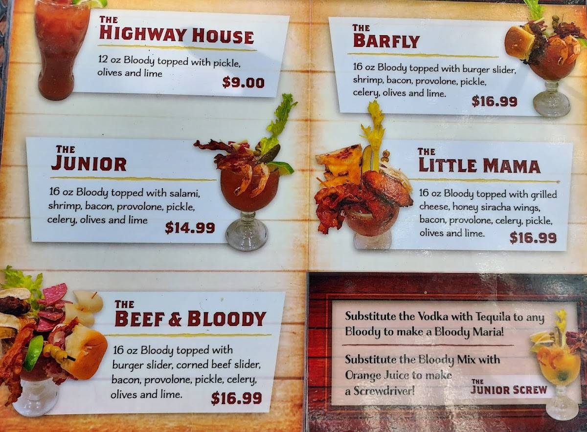 Menu at Highway House pub & bar, Chicago