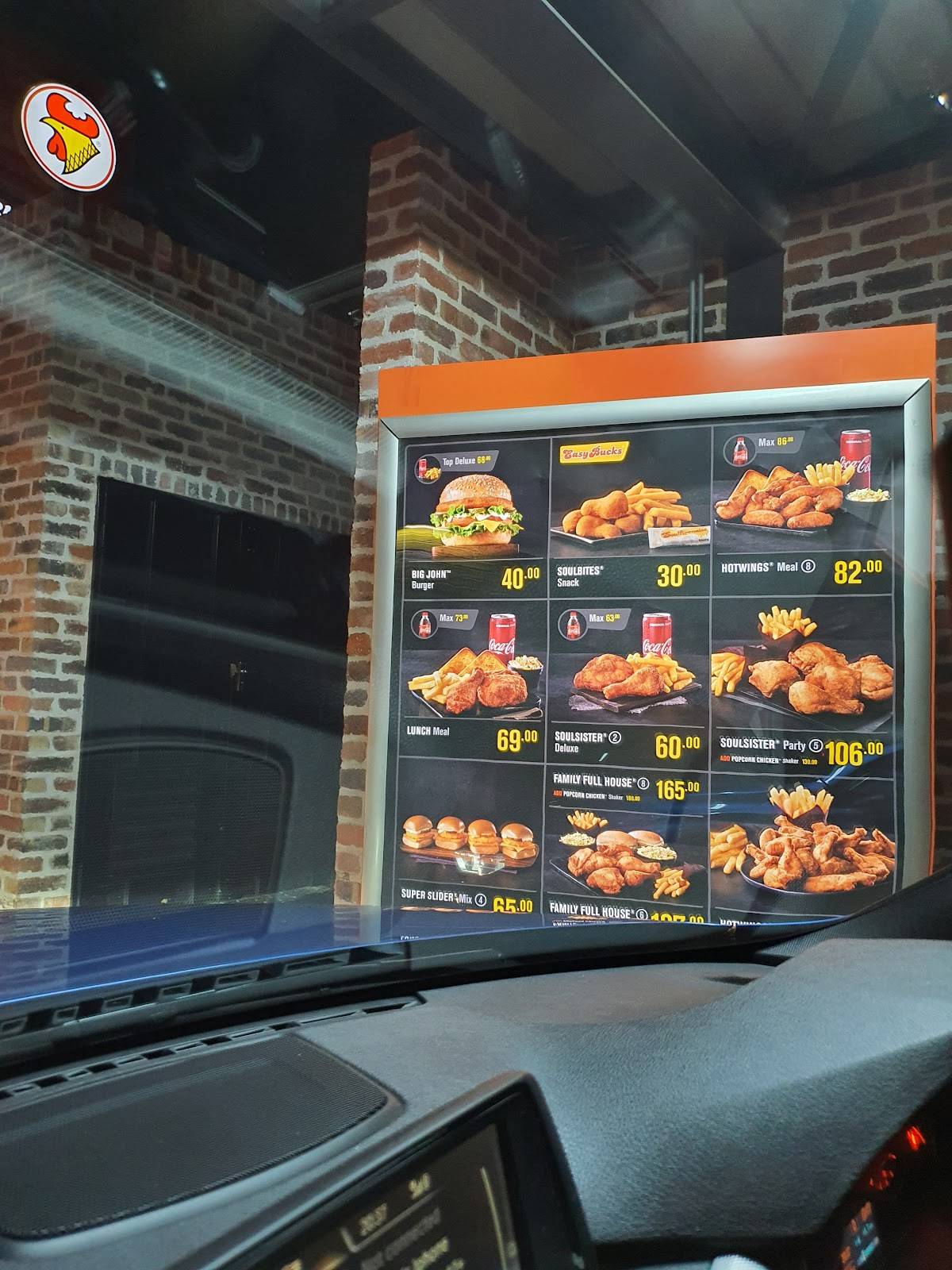 Menu au Chicken Licken Mall@55 Fly-Thru restaurant, Centurion