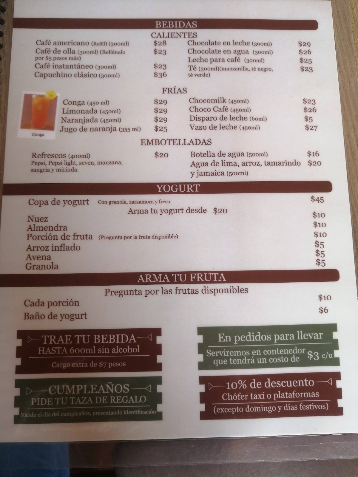 Menu at Chilaquiles La Chilaquila El Salto restaurant, El Salto