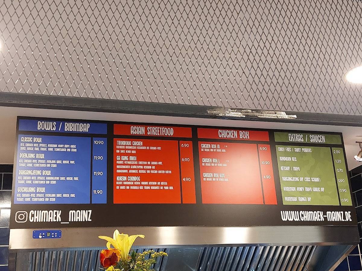 Menu au Chimaek Mainz restaurant, Mayence