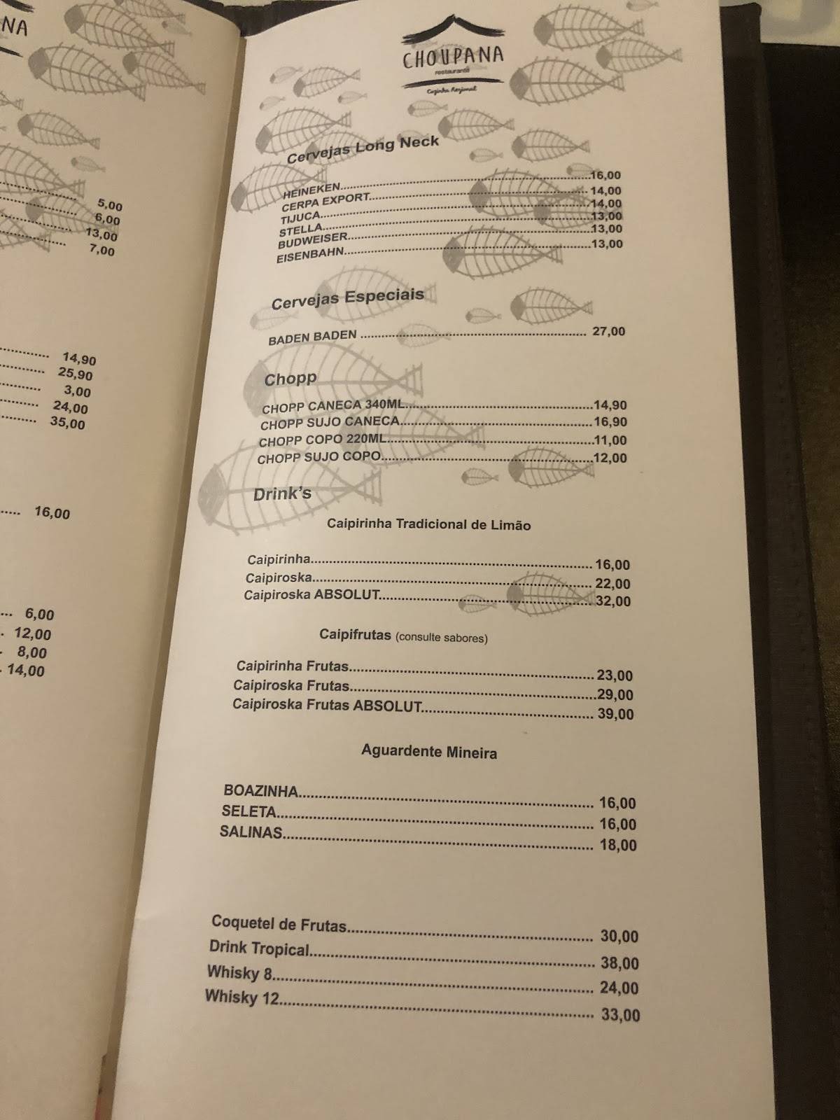 Menu em Choupana Cozinha Regional restaurante, Manaus