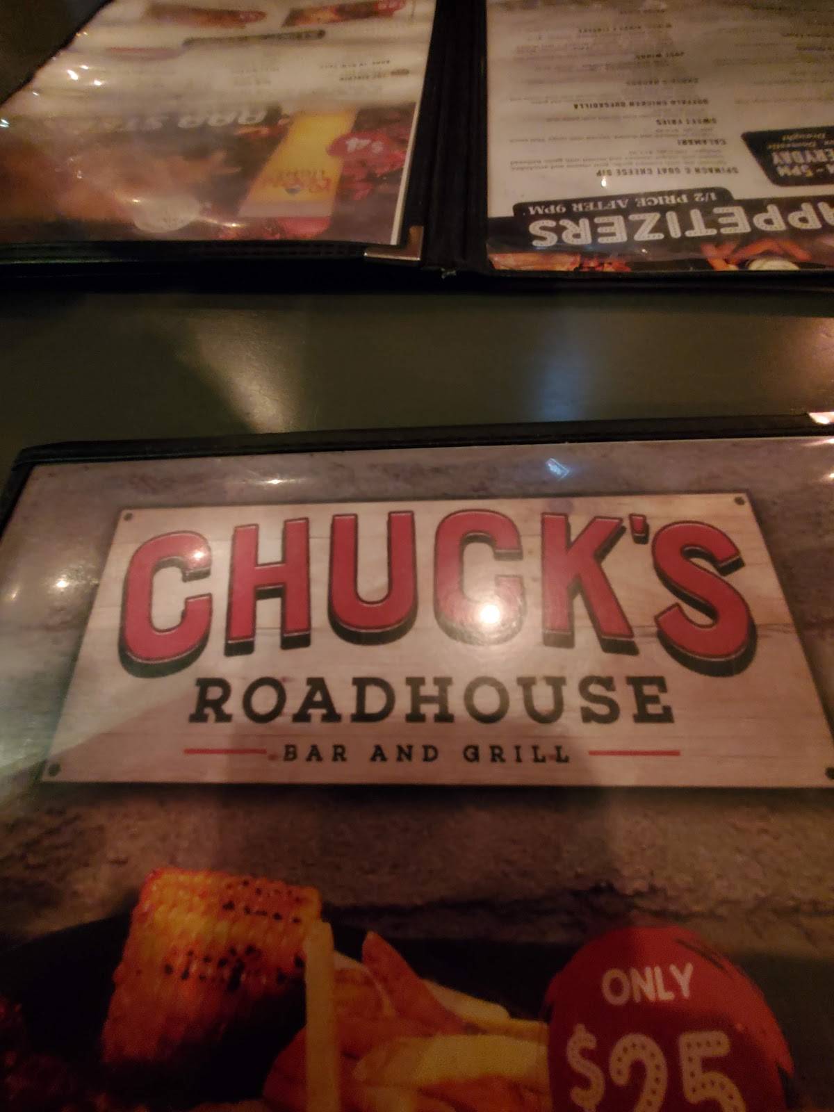 Menu at Chuck's Roadhouse Bar & Grill, Napanee