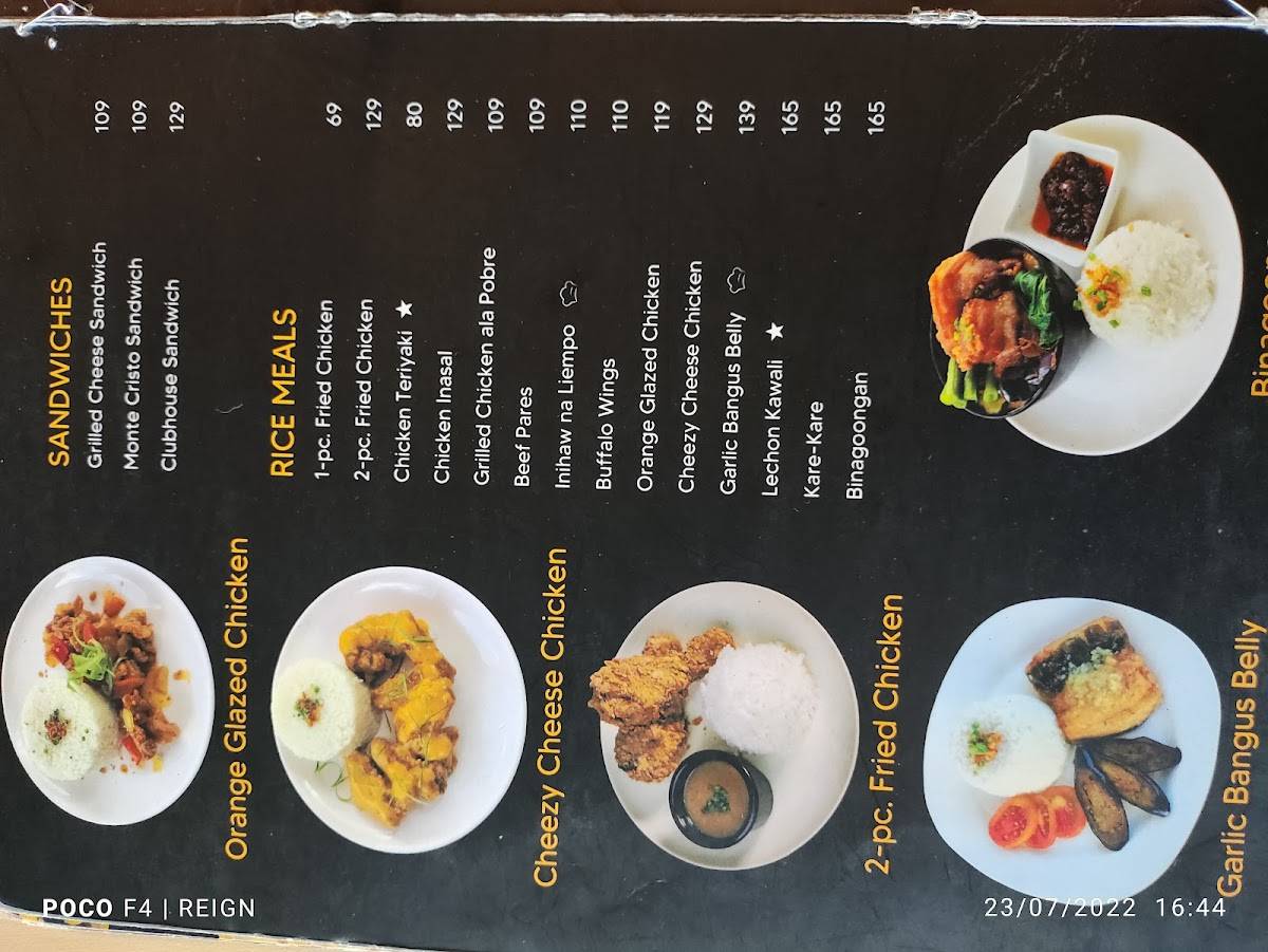 Menu at Chums Restaurant, General Trias