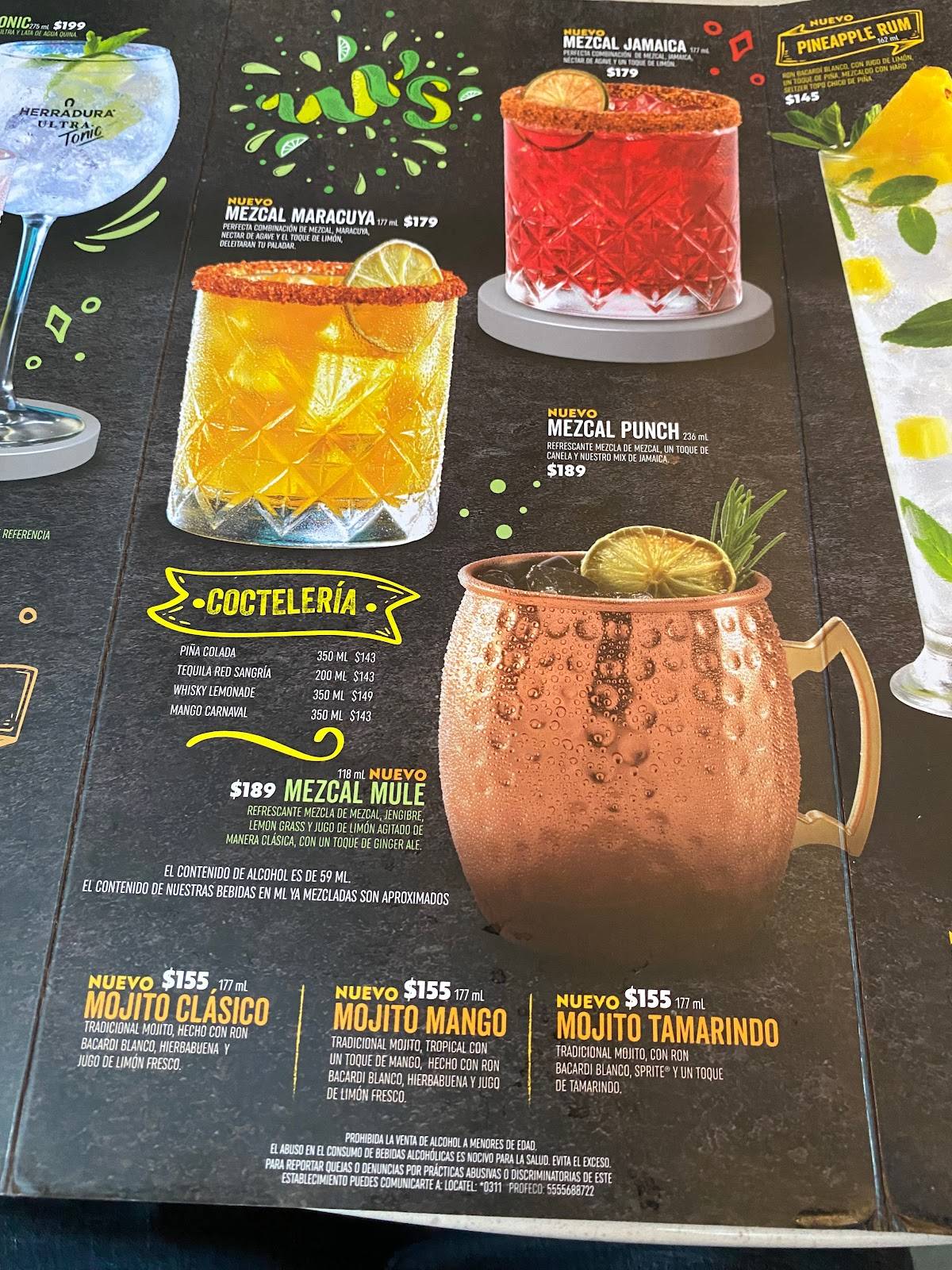 Menu at Chili's restaurant, Ciudad Nezahualcóyotl, Av. Canal de Garay 3278