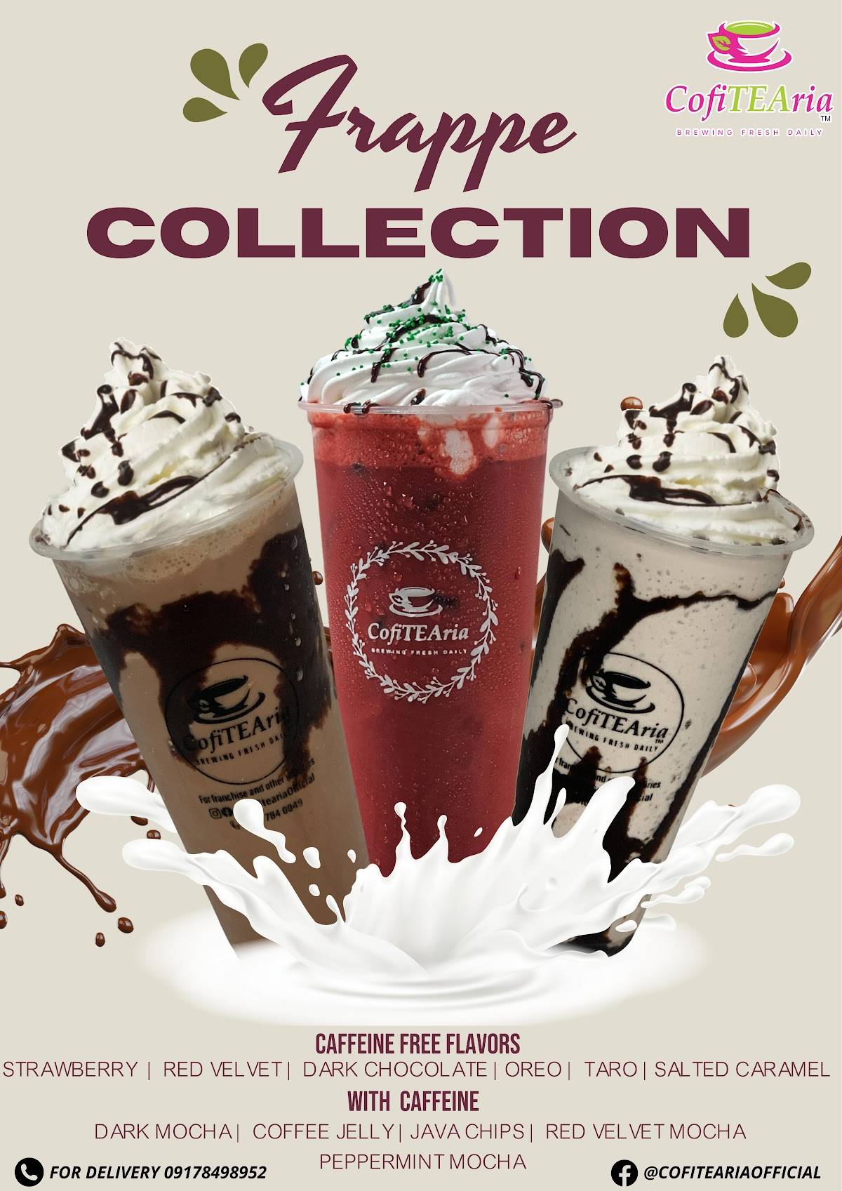 Menu at CofiTEAria Milk Tea & Coffee House - Imus, Imus