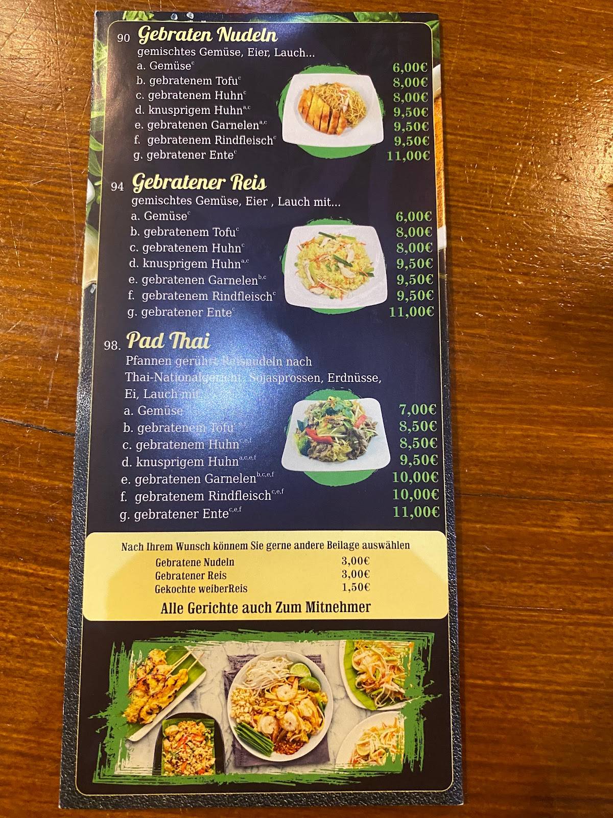 Menu at Thai-Viet Street Food Imbiss restaurant, Cologne, Kleine ...