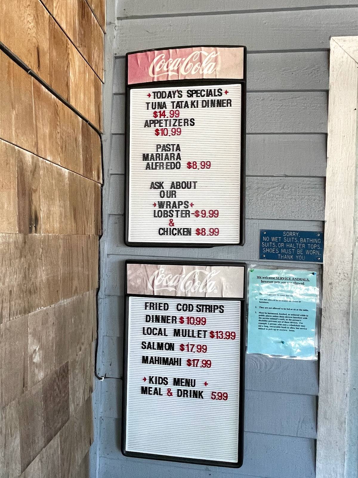 Menu at Charlie's Fish House Restaurant, Crystal River
