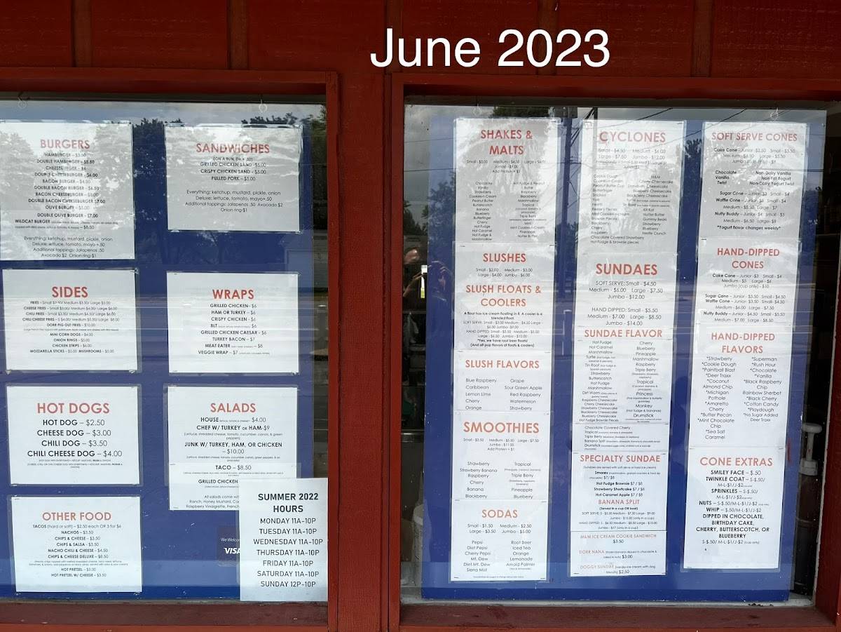 Menu at Dairy Ranch, Dorr