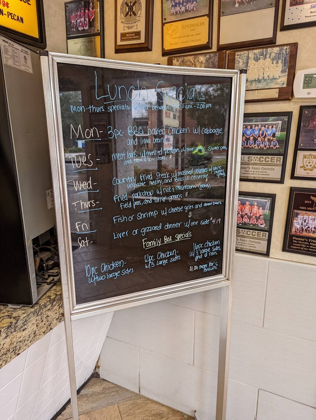Menu at Danny's Fried Chicken fast food, Niceville, 408 E John Sims Pkwy