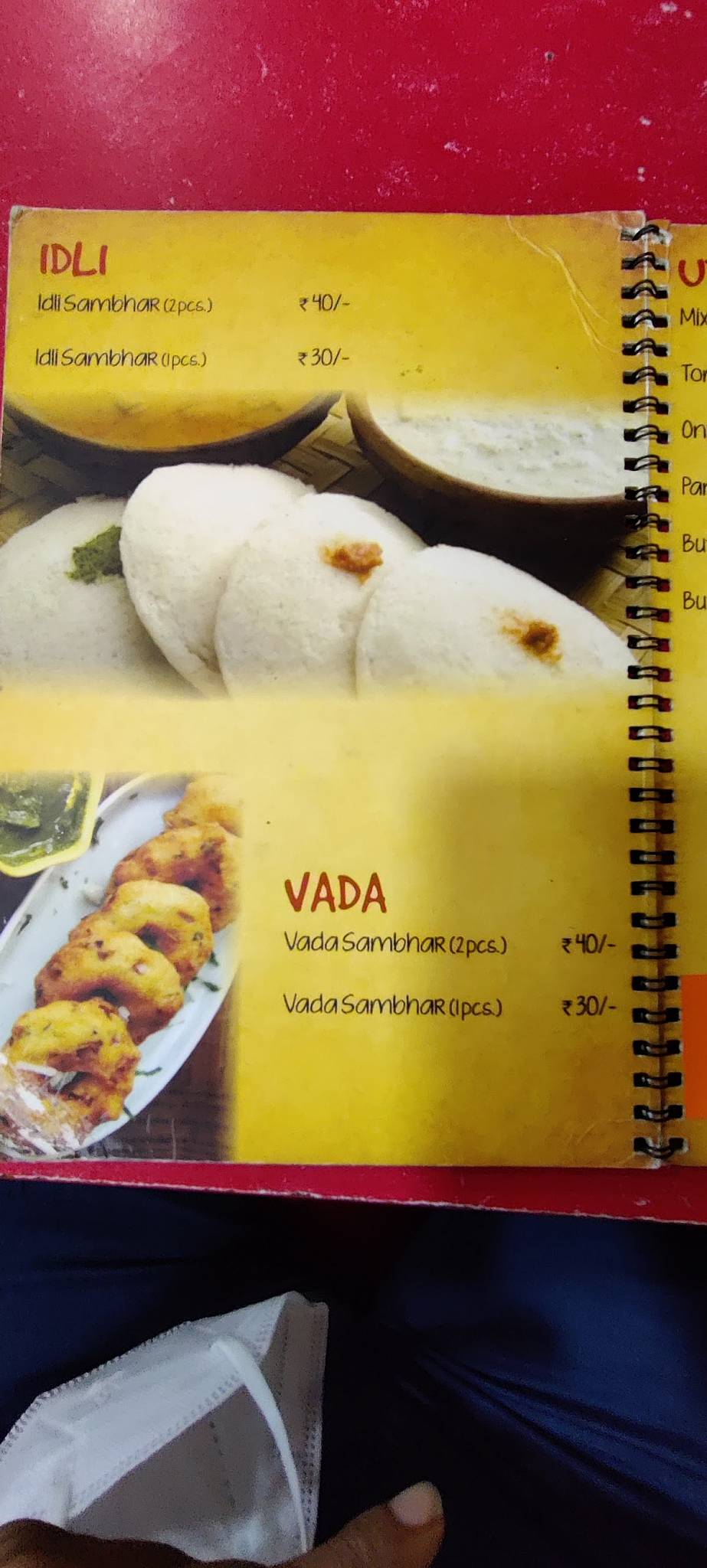 Menu at Madrasi Dosa Hut, Dehradun, 7