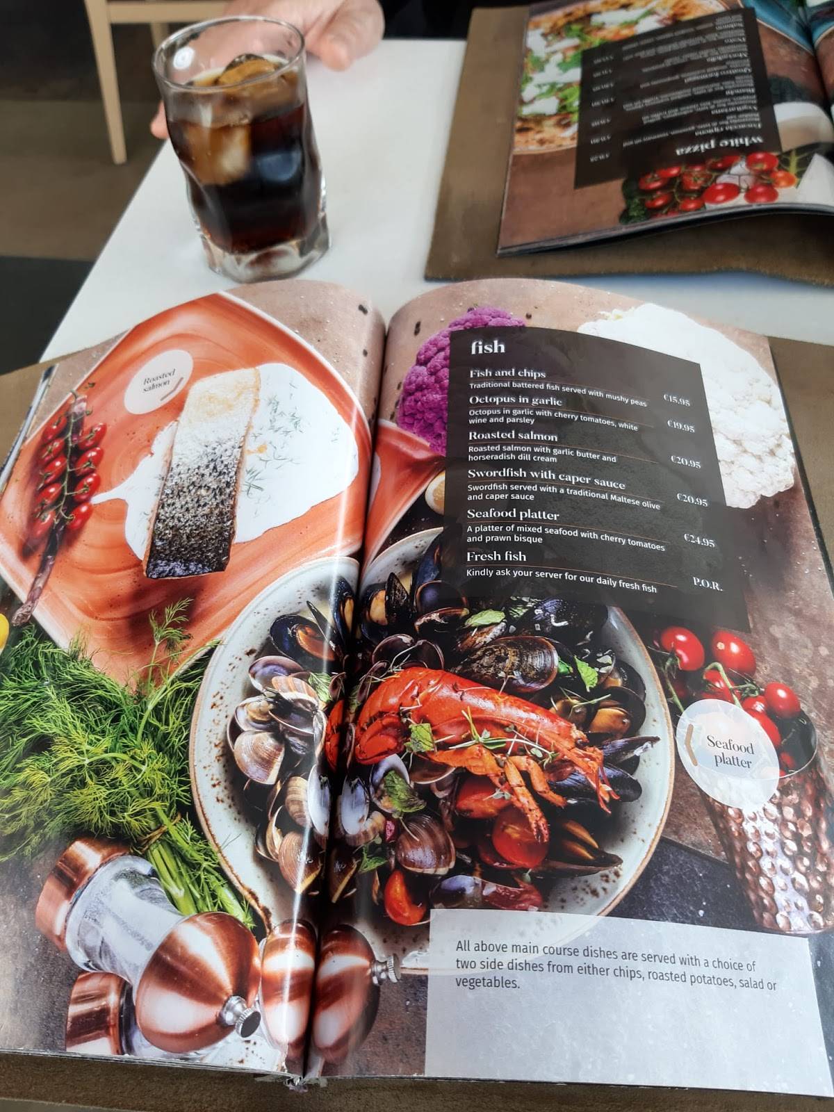 Menu at DistrictFive restaurant, Birżebbuġa