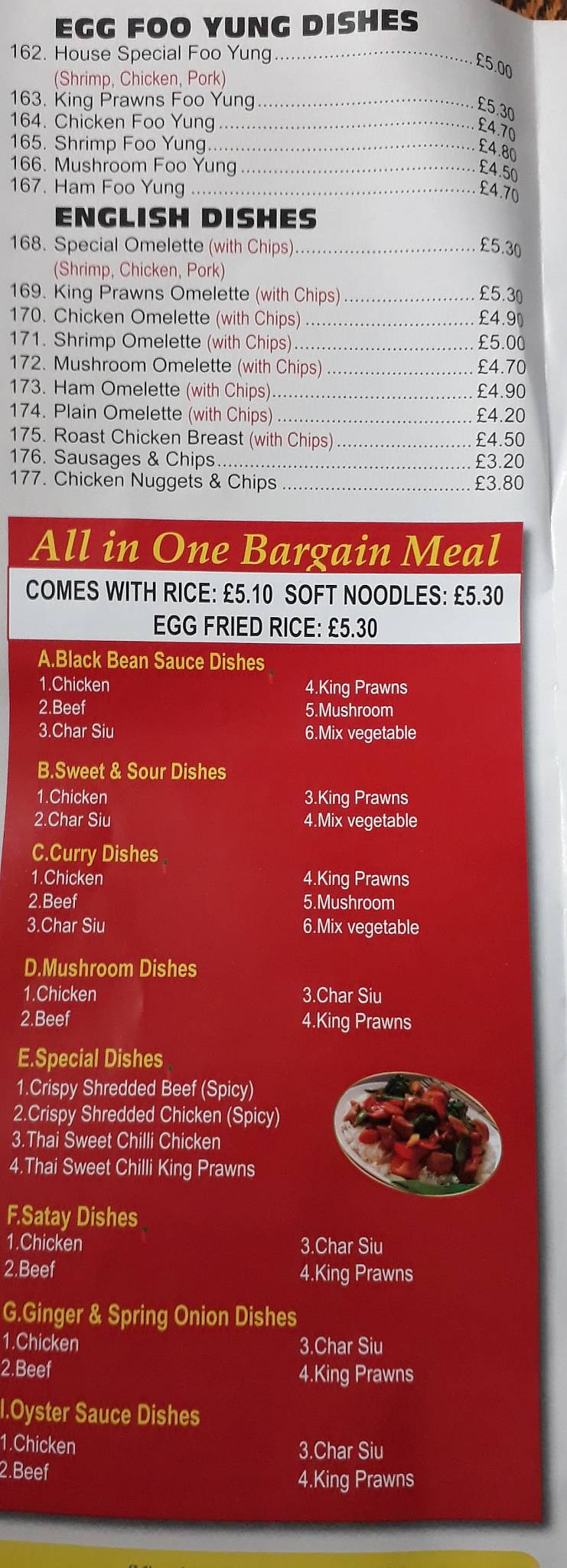 Menu at Double Happiness restaurant, Rugby