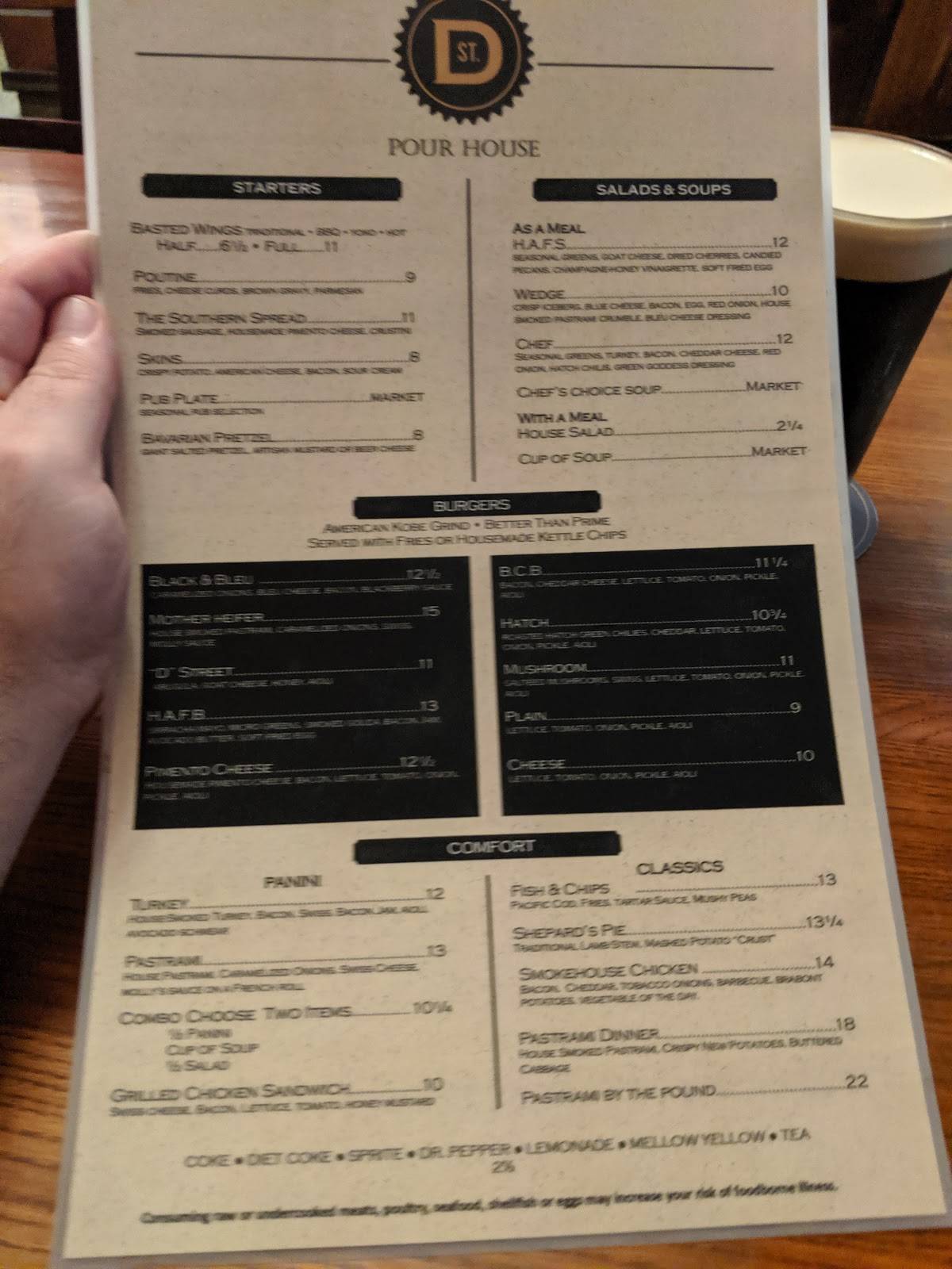 Menu at Downing Street Pour House pub & bar, Hollister
