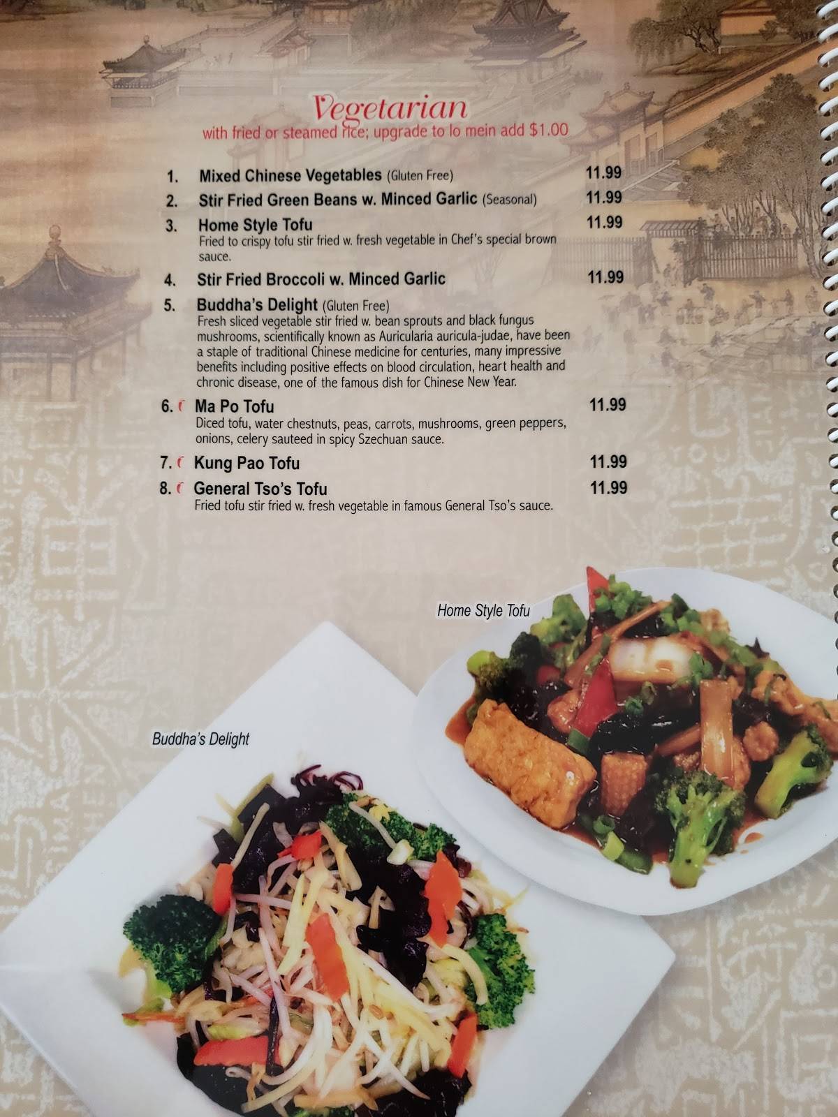 Menu at Dragon Village restaurant, Colville