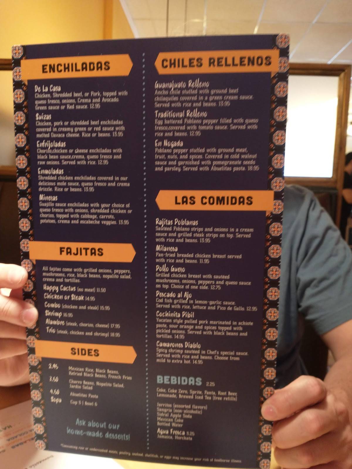 Menu at Happy Cactus Mexican Cocina restaurant, Dunedin