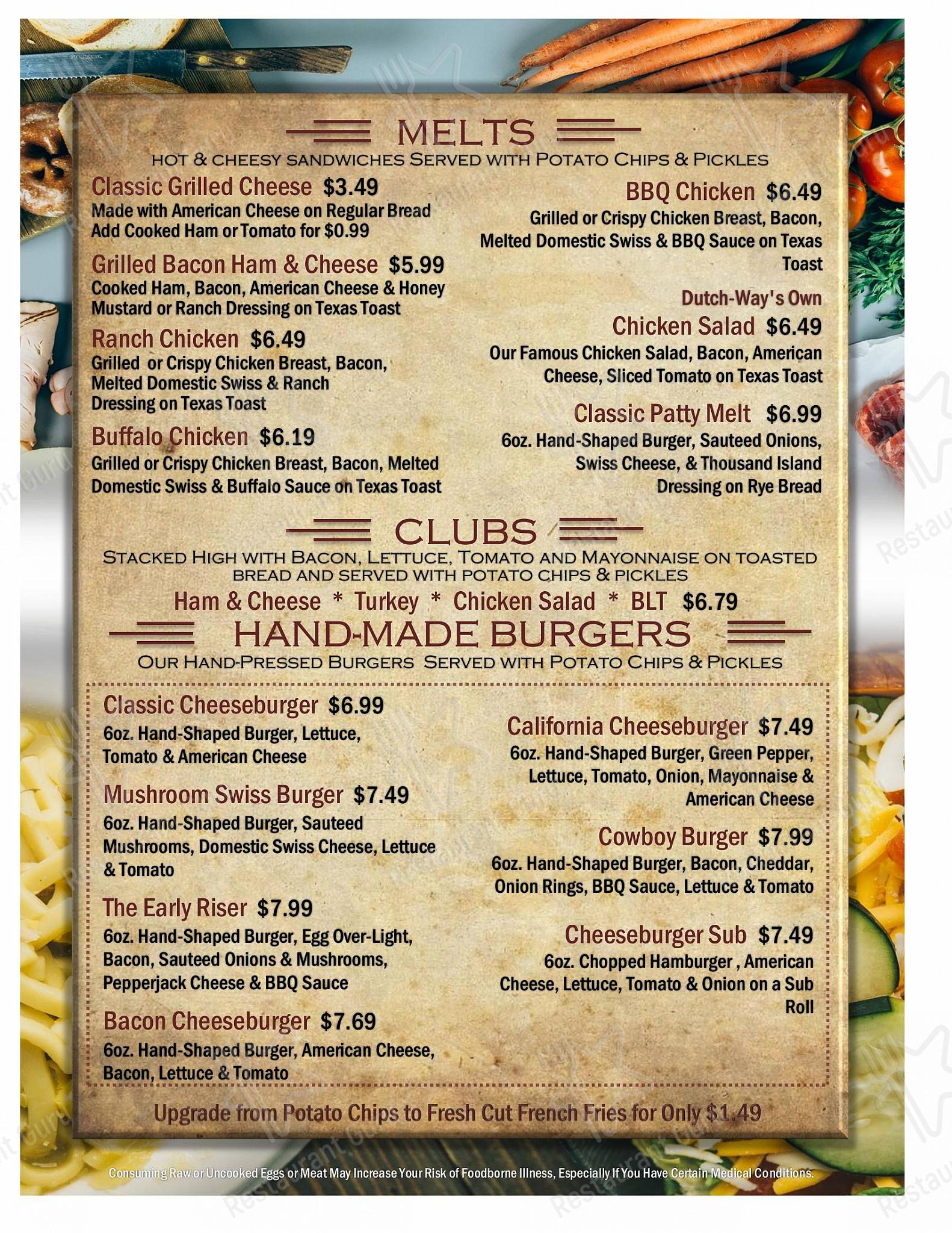 Menu at Dutch-Way Family Restaurant - Myerstown, Myerstown