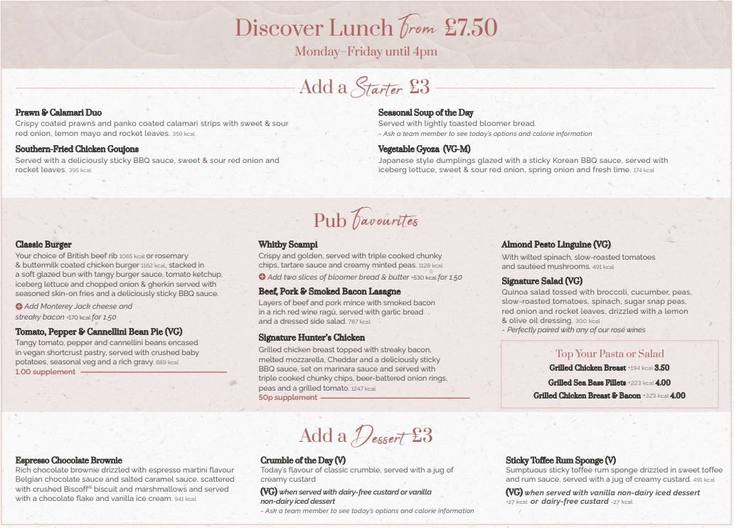 Menu at Earl of Strafford restaurant, Rotherham