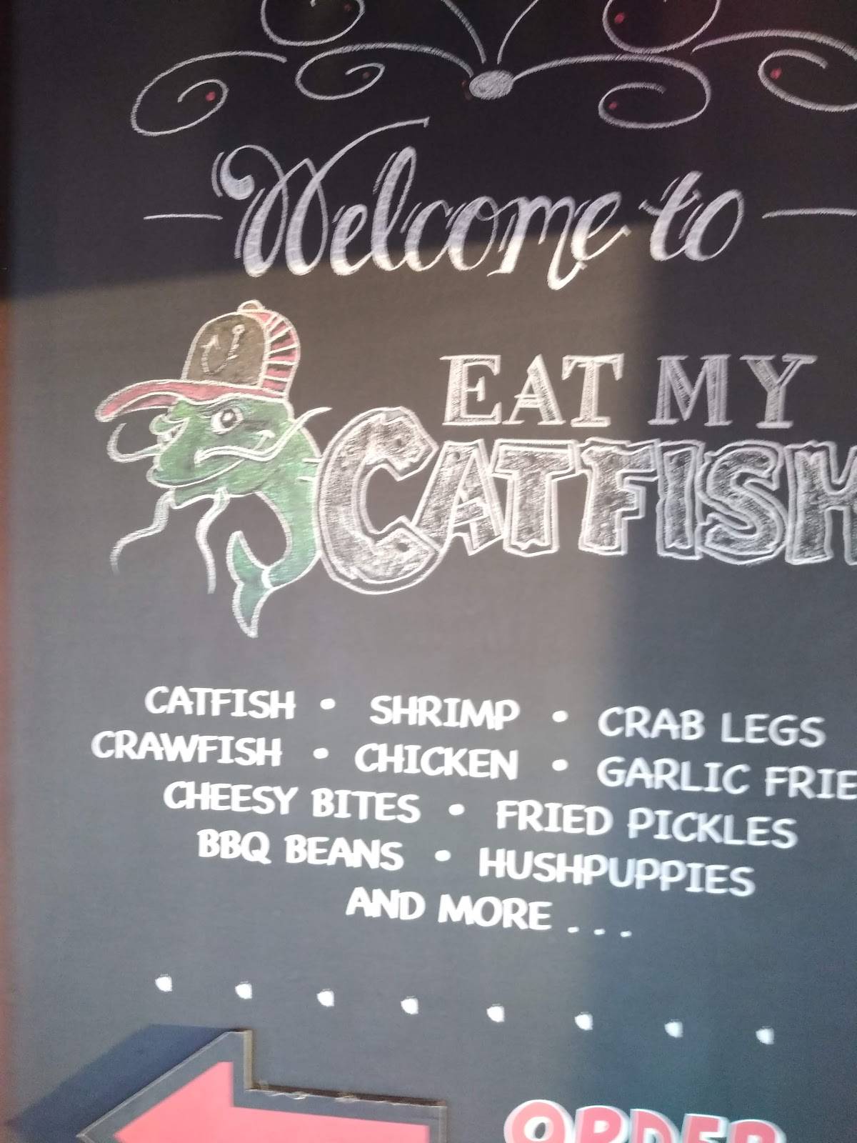 Menu at Eat My Catfish restaurant, Little Rock, N Rodney Parham Rd