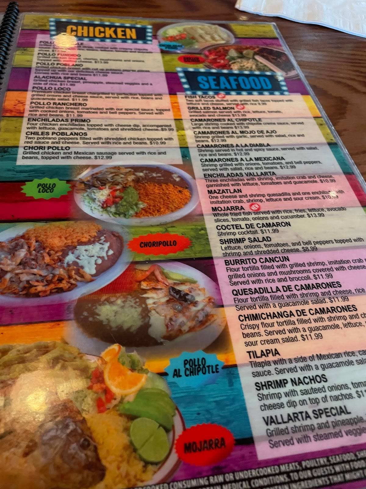 Menu at El Patio restaurant, Alachua