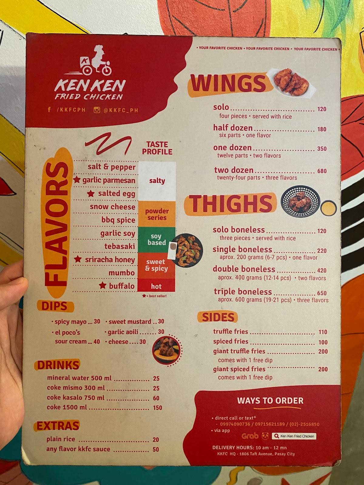 Menu at El Poco Cantina restaurant, Manila