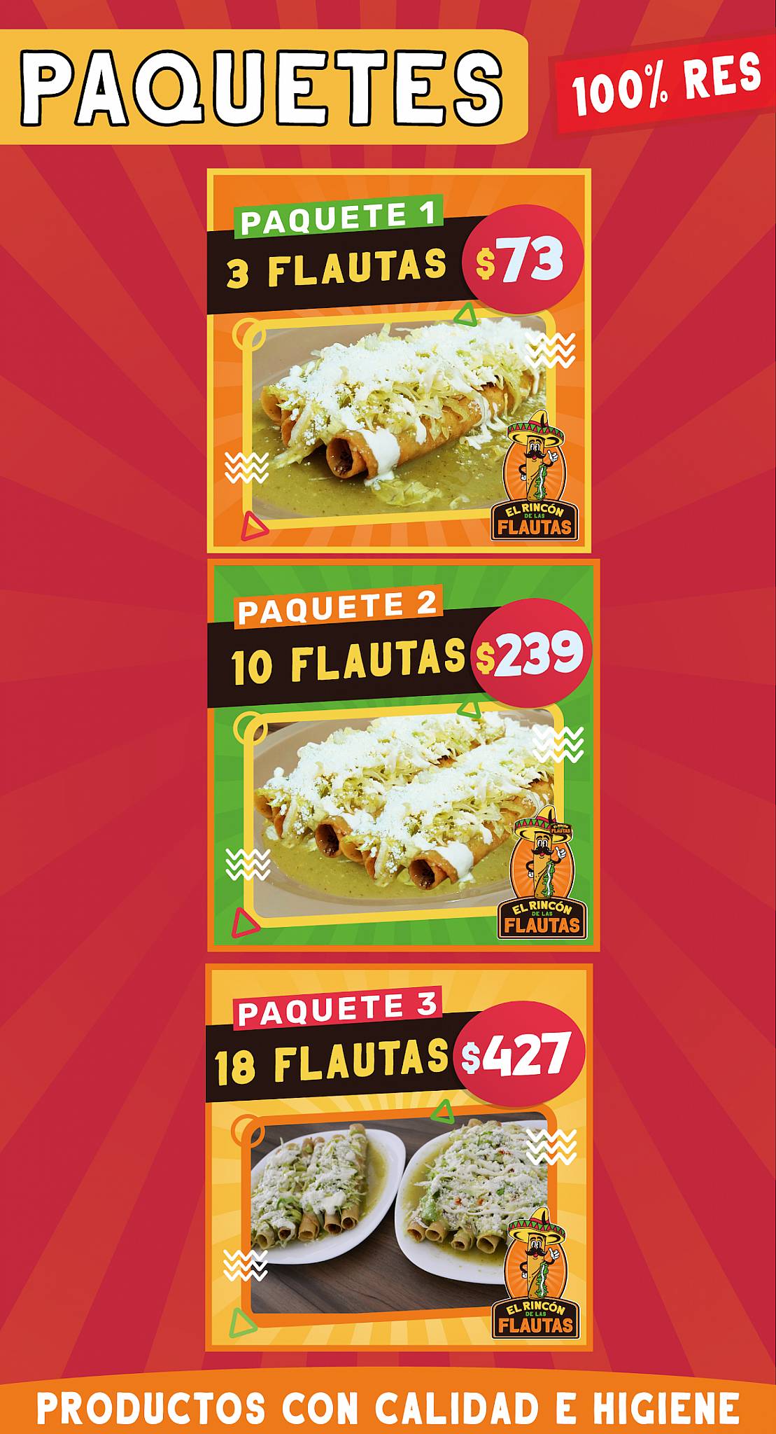 Menu at El Rincón de las Flautas restaurant, Zapopan