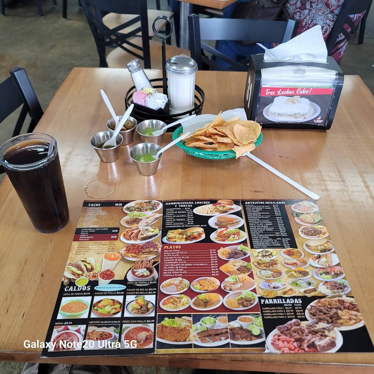 Menu at El Venado Restaurant, Laredo, San Dario Ave