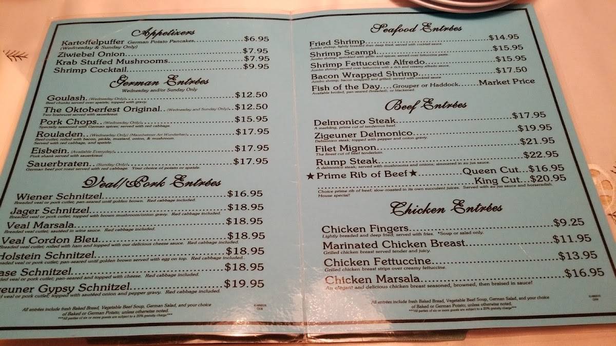 Menu at Emmy's Time Out Tavern restaurant, DeLand, Old New York Ave