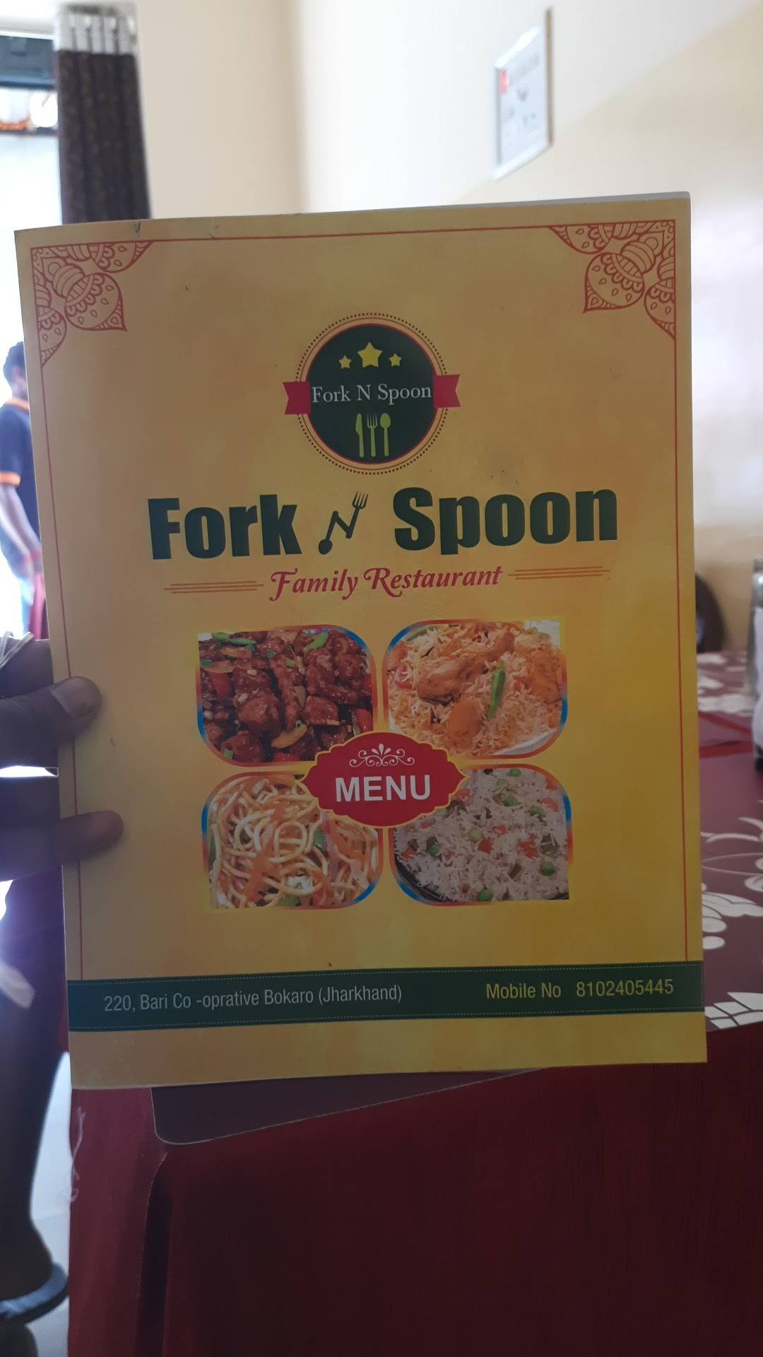 Menu at FORK N SPOON, Bokaro Steel City