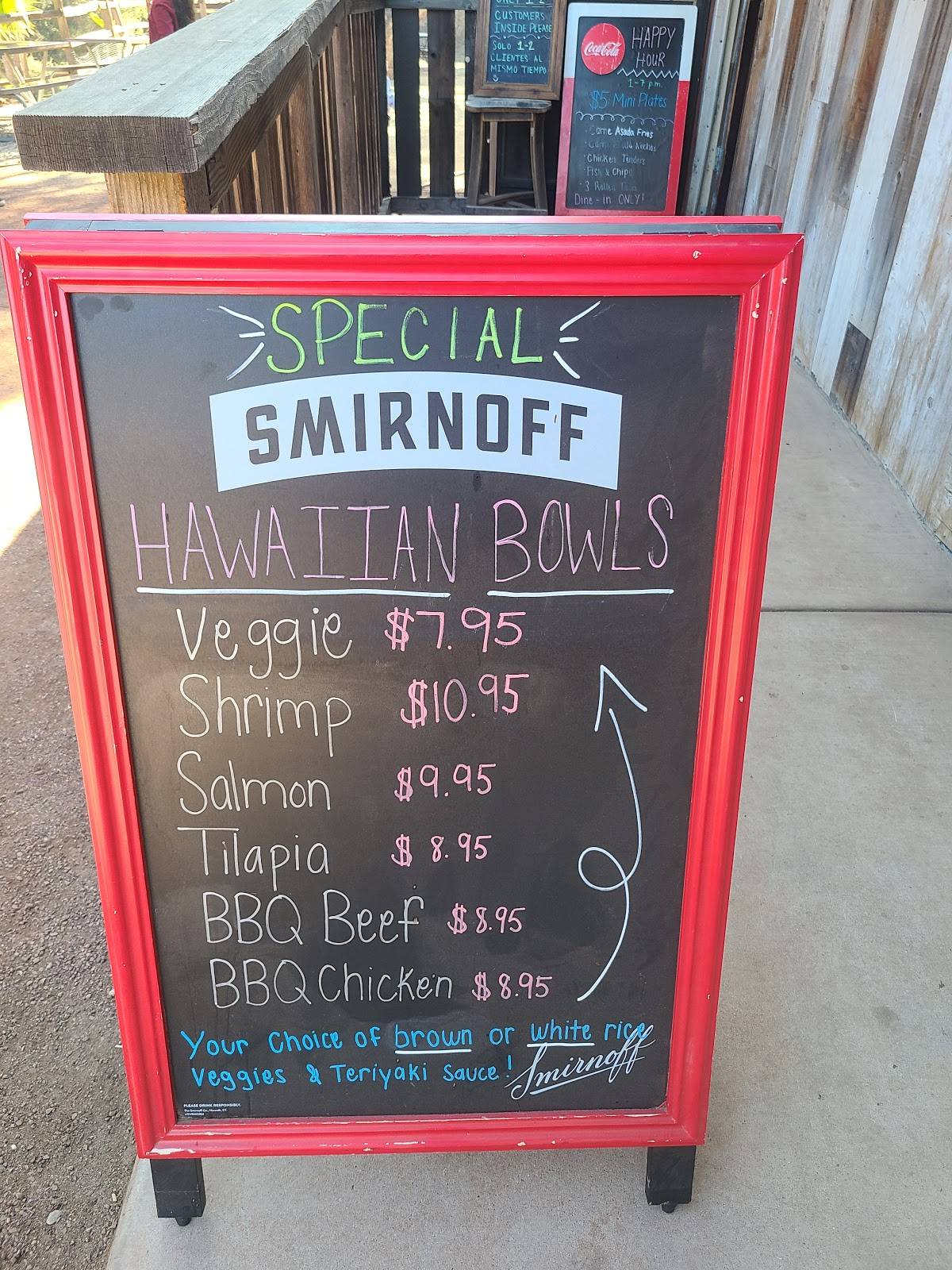 Menu at El Parque restaurant, Fallbrook, Reche Rd