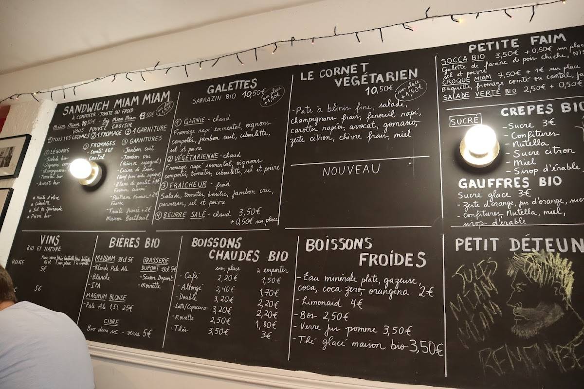 Menu at Chez Alain Miam Miam fast food, Paris