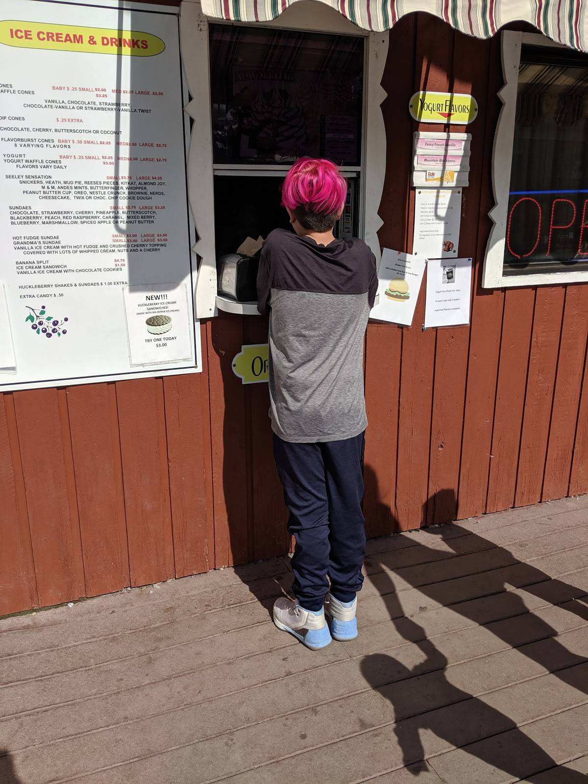 Menu at The Ice Cream Place fast food, Seeley Lake