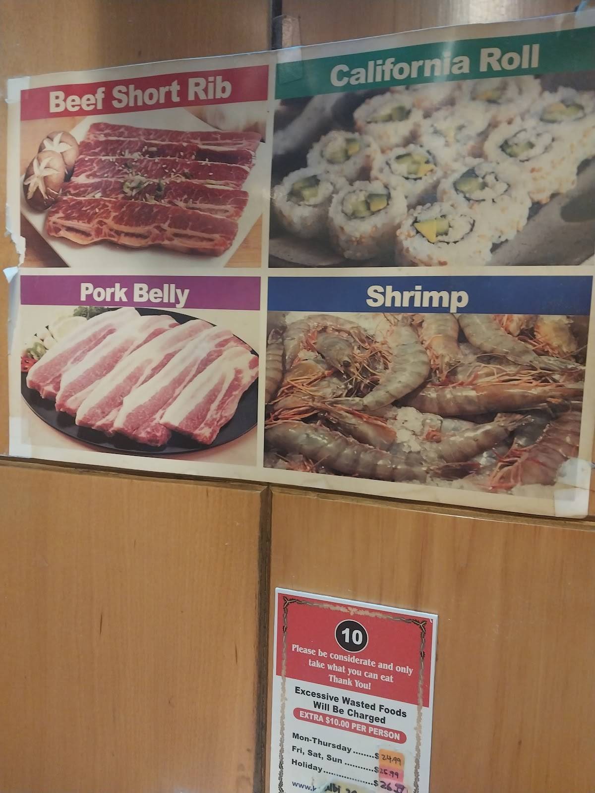 Menu at Kum Kang San BBQ Grill Buffet, Federal Way