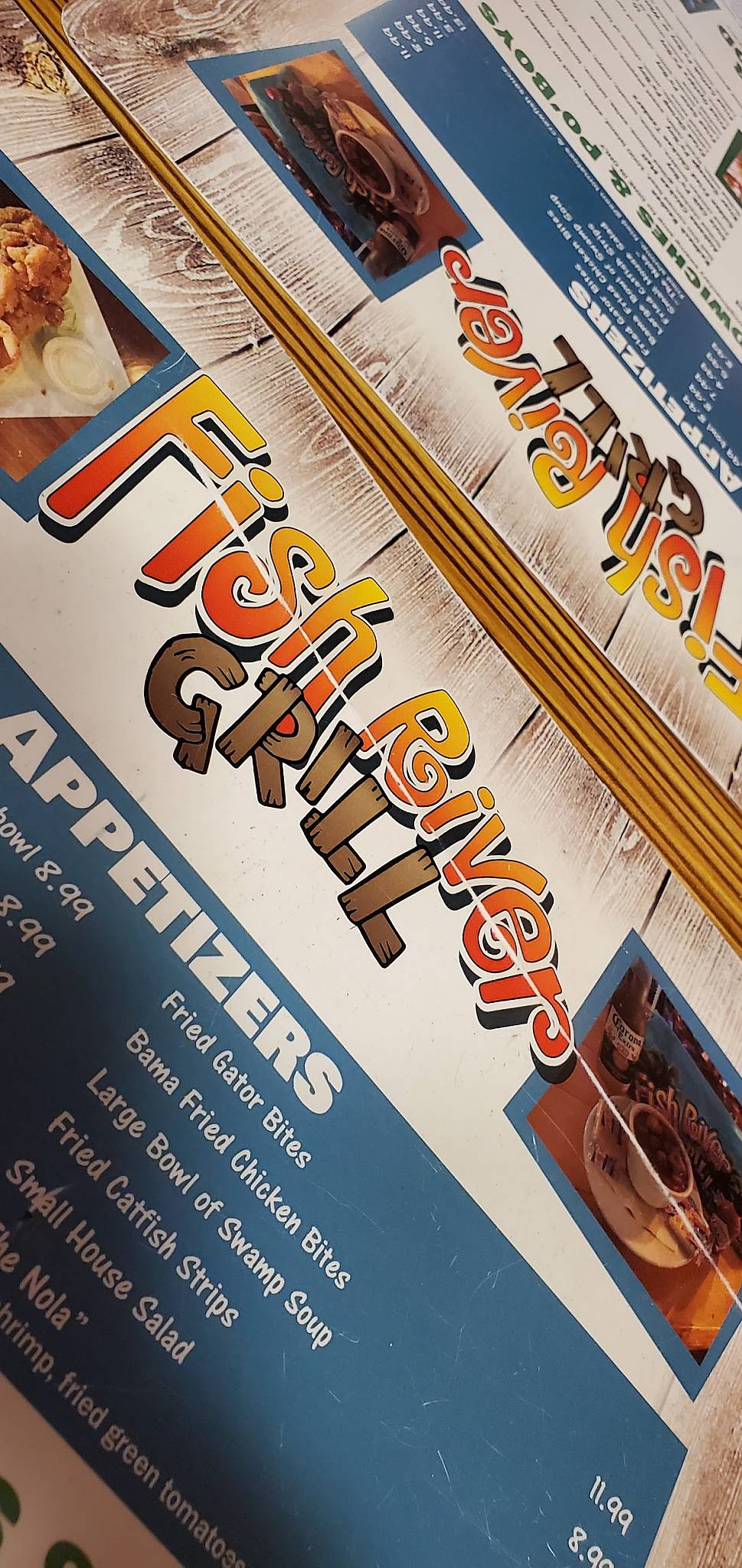 Menu at Fish River Grill restaurant, Foley