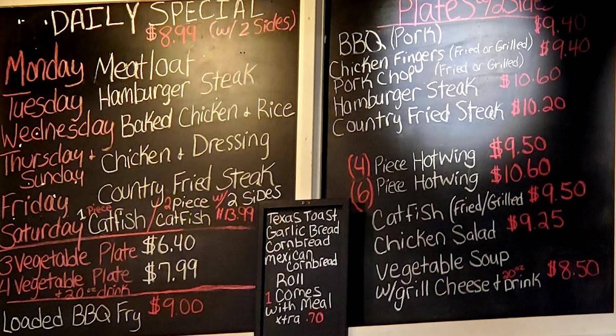 Menu at Hungry Hut BBQ, Gadsden