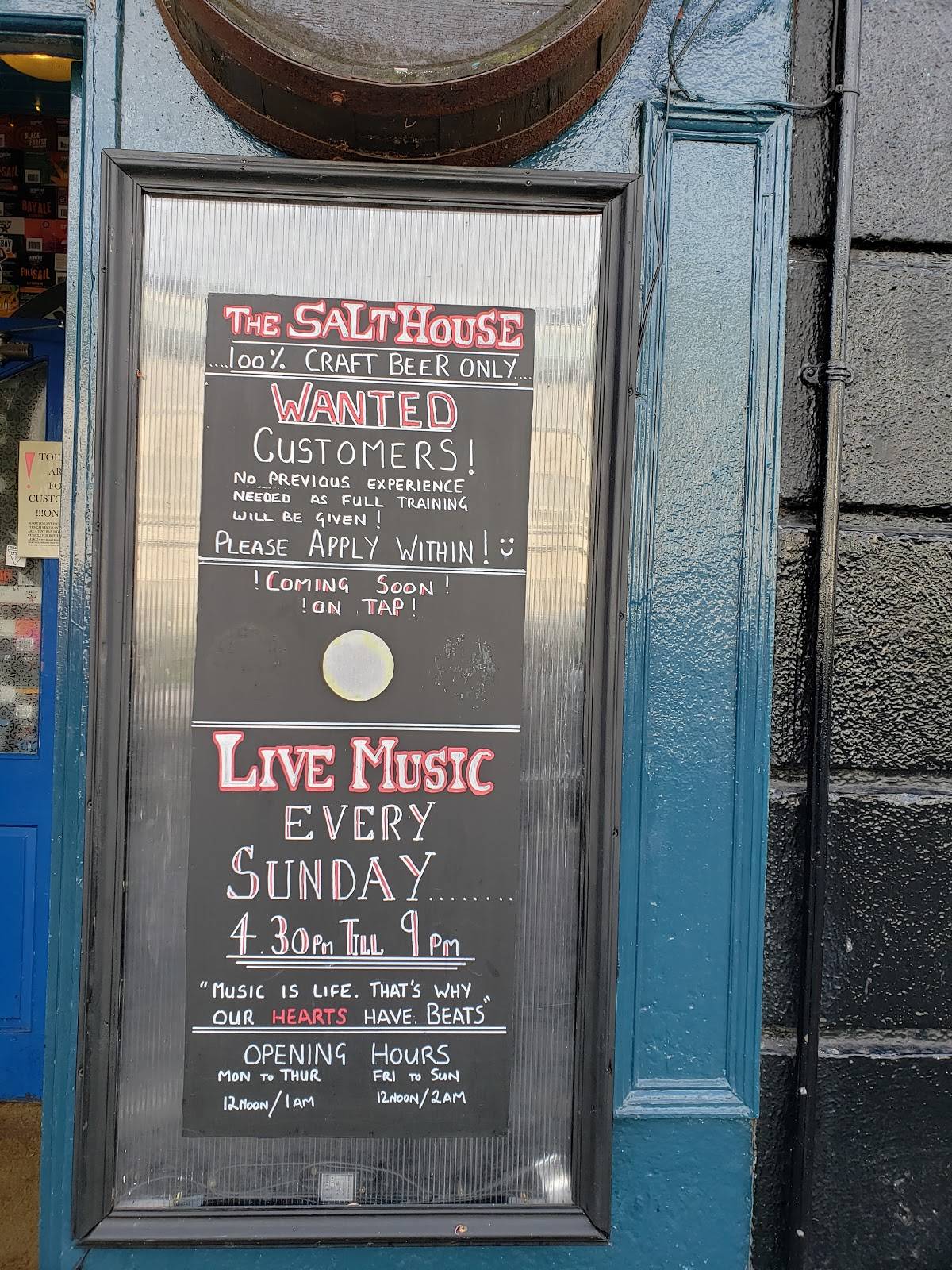 Menu at The Salt House pub & bar, Galway