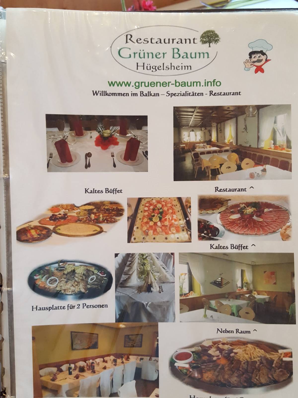 Speisekarte von Gasthaus Grüner Baum restaurant, Hügelsheim