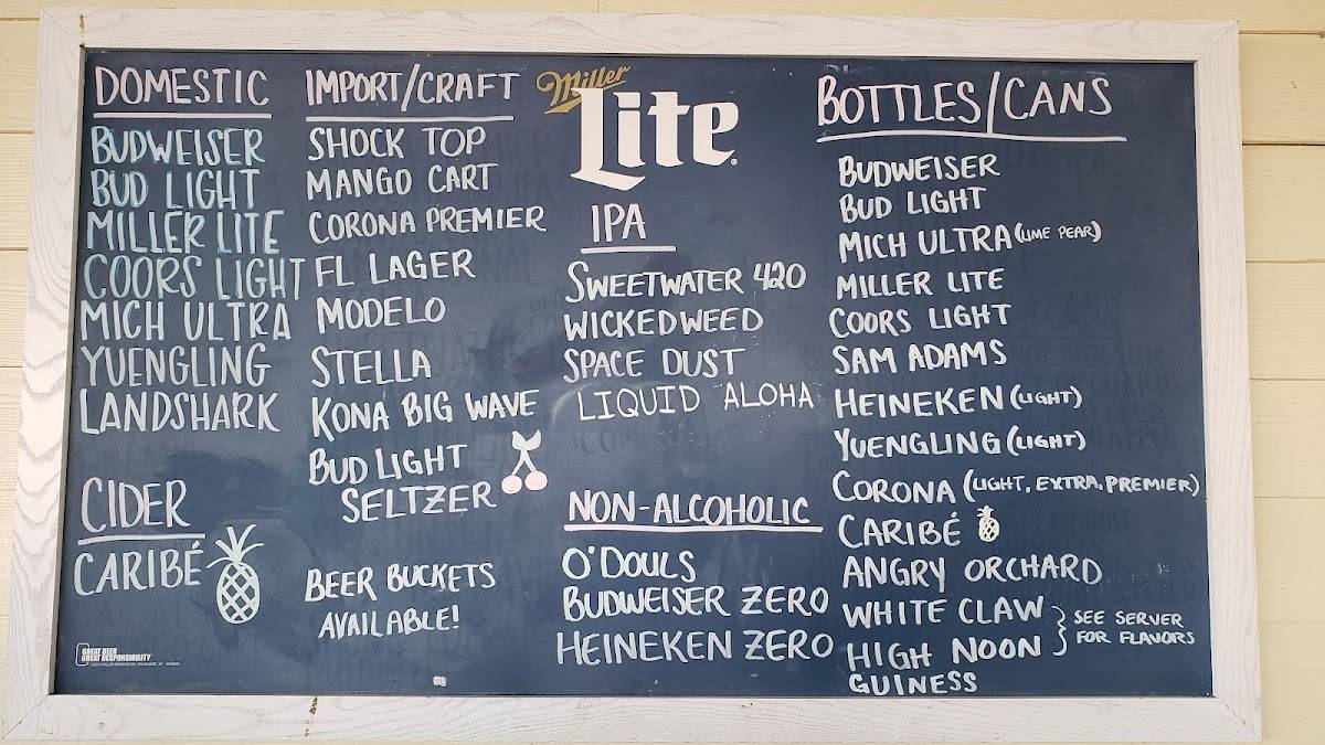 Menu at Gator's Portside Port Canaveral restaurant, Cape Canaveral
