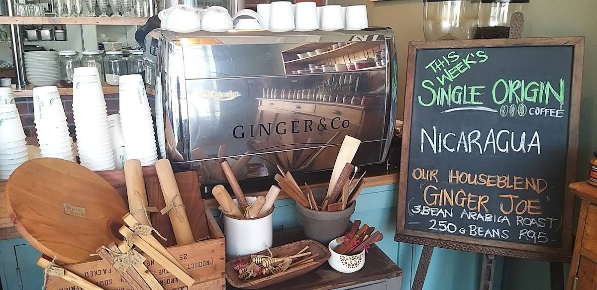 Carta del café Ginger & Co, East London